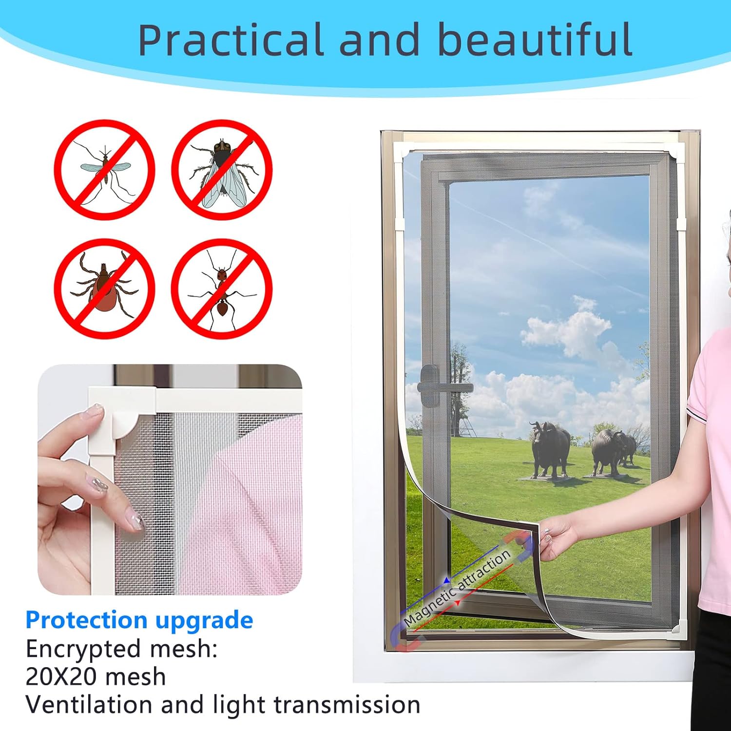 MAGNETIC MOSQUITO WINDOW CURTAIN