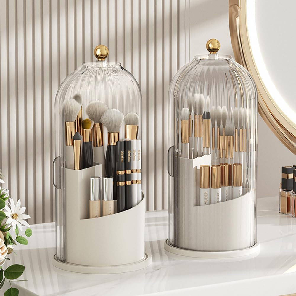 360 ROTATING MAKEUP BRUSH HOLDER