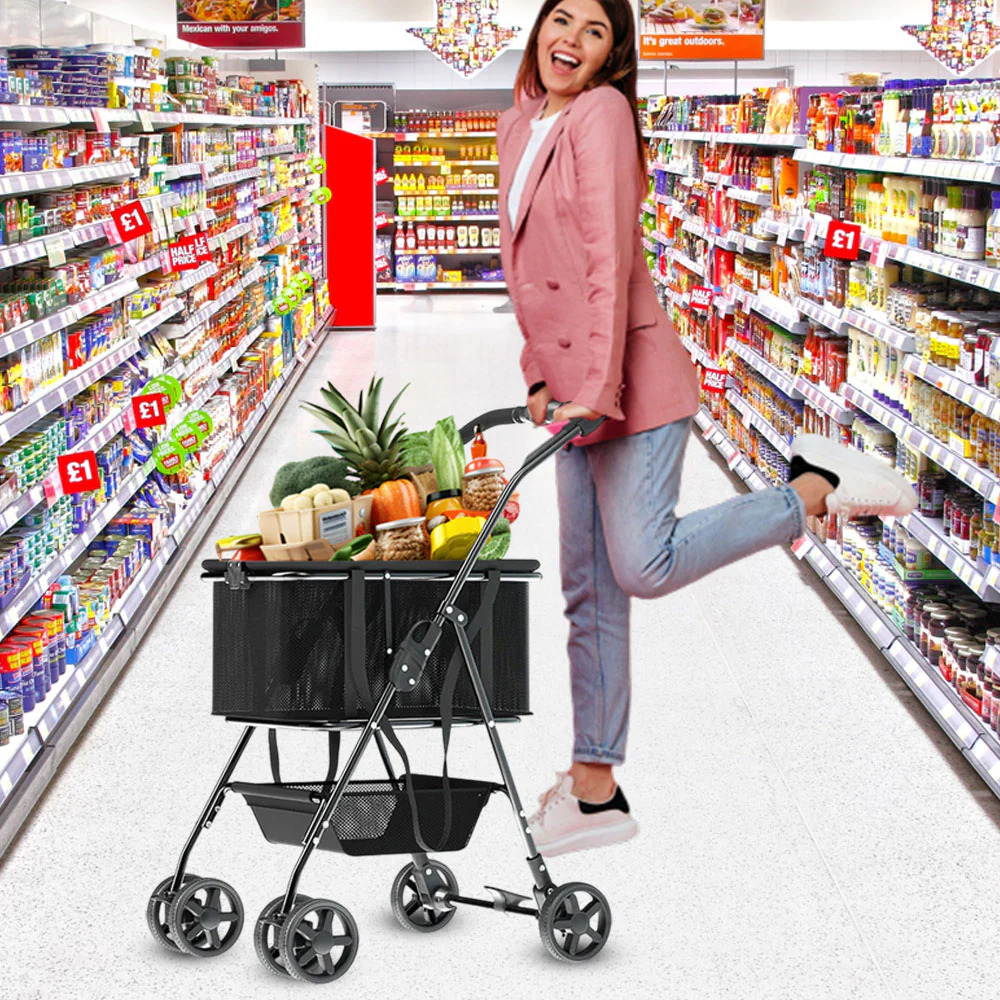 PORTABLE SHOPPING CART STROLLER